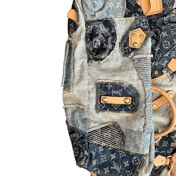Louis Vuitton | Bags | Louis Vuitton Monogram Denim Patchwork Cabby ...